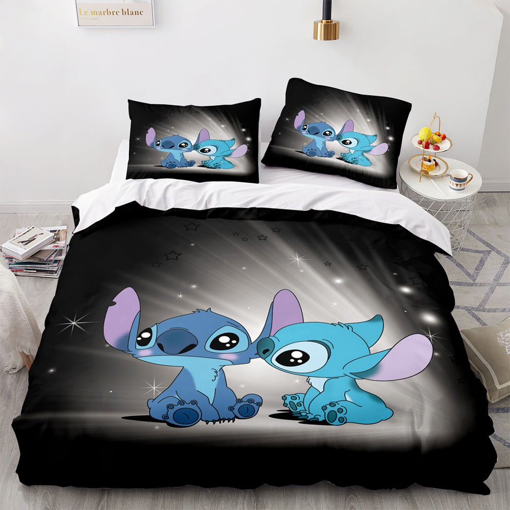 Sti_tch Comforter 3 Piece Bedding Set cartoon Comforter Set Duvet Cover ...