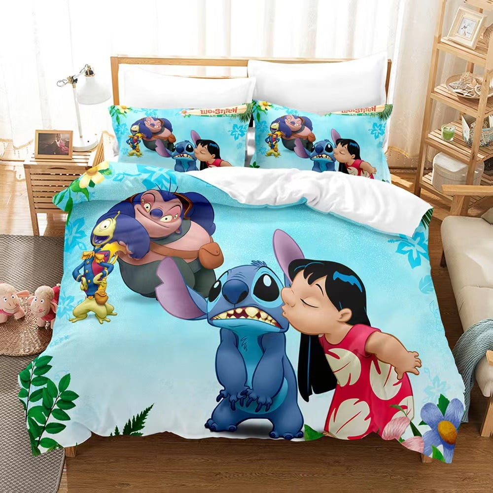 Sti_tch Comforter 3 Piece Bedding Set cartoon Comforter Set Duvet Cover ...
