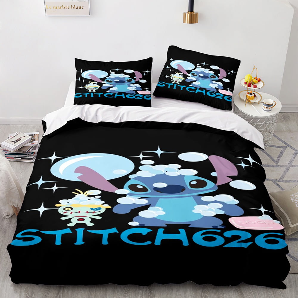 Sti_tch Comforter 3 Piece Bedding Set cartoon Comforter Set Duvet Cover ...