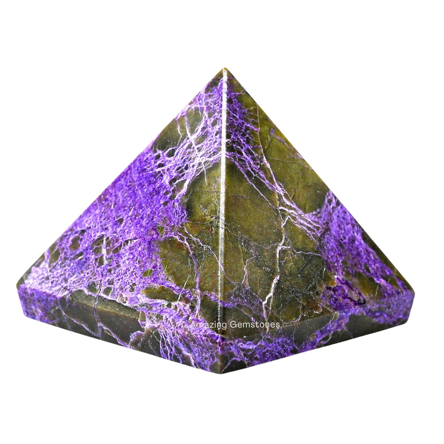 Stichtite Pyramid Crystal Healing Stones - 2" Pyramid - Walmart.com