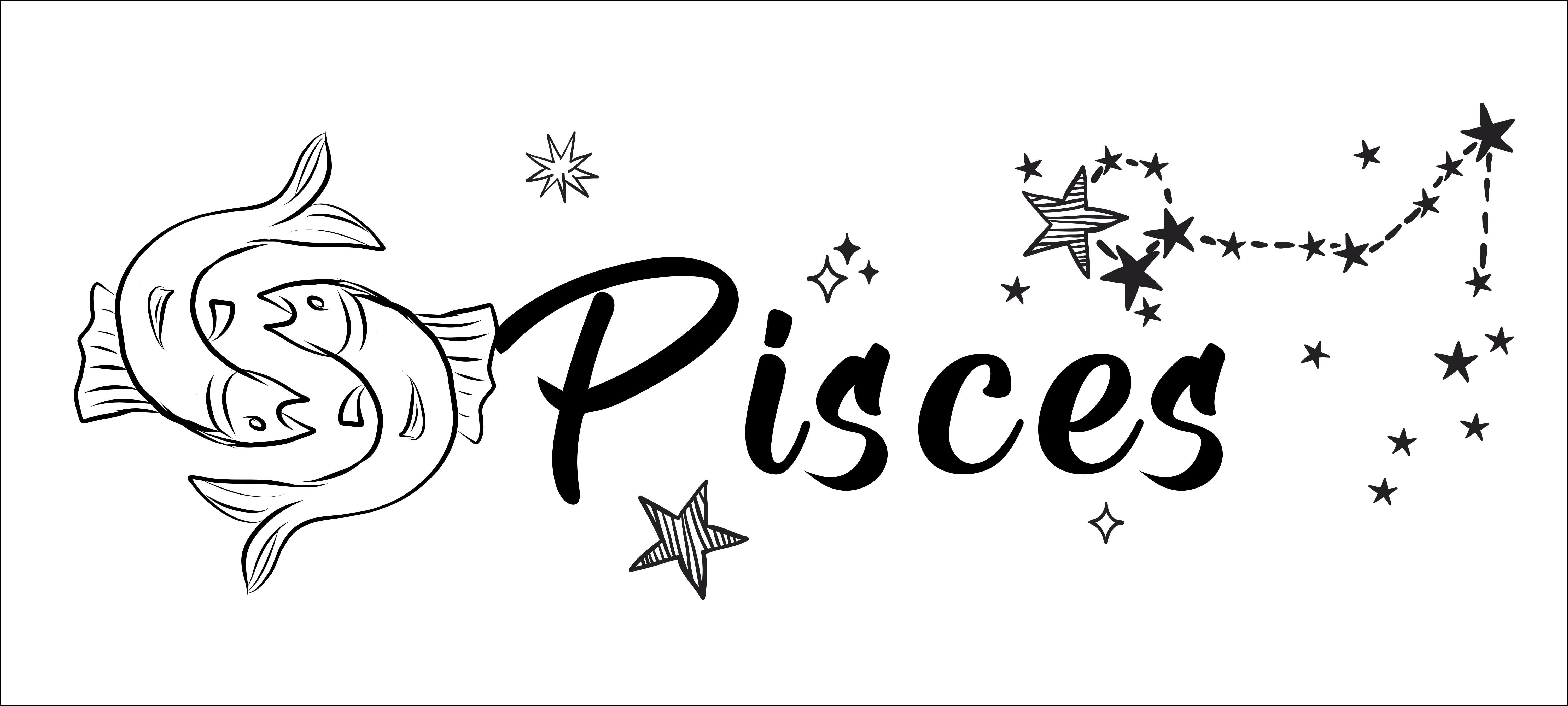 Stick And Peel Pisces Zodiac Sign Constellation Pattern Wall Decal - 9 ...