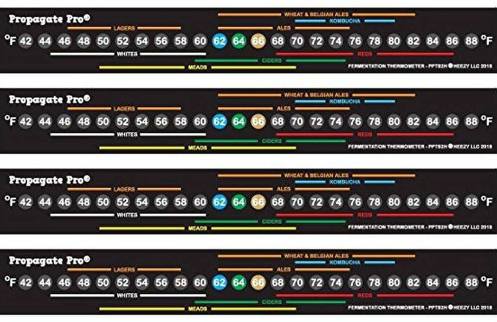 Stick On Brewing Thermometer Strip | Adhesive Temperature Display ...