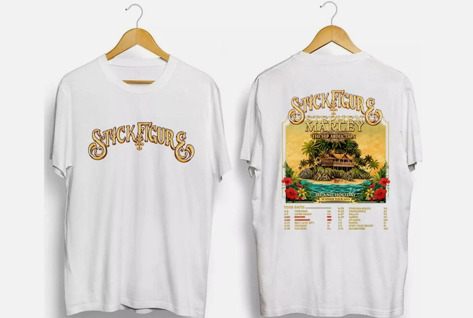 Stick Figure Band 2025 Tour Dates Short Sleeve 2 side T Shirt - Walmart.com