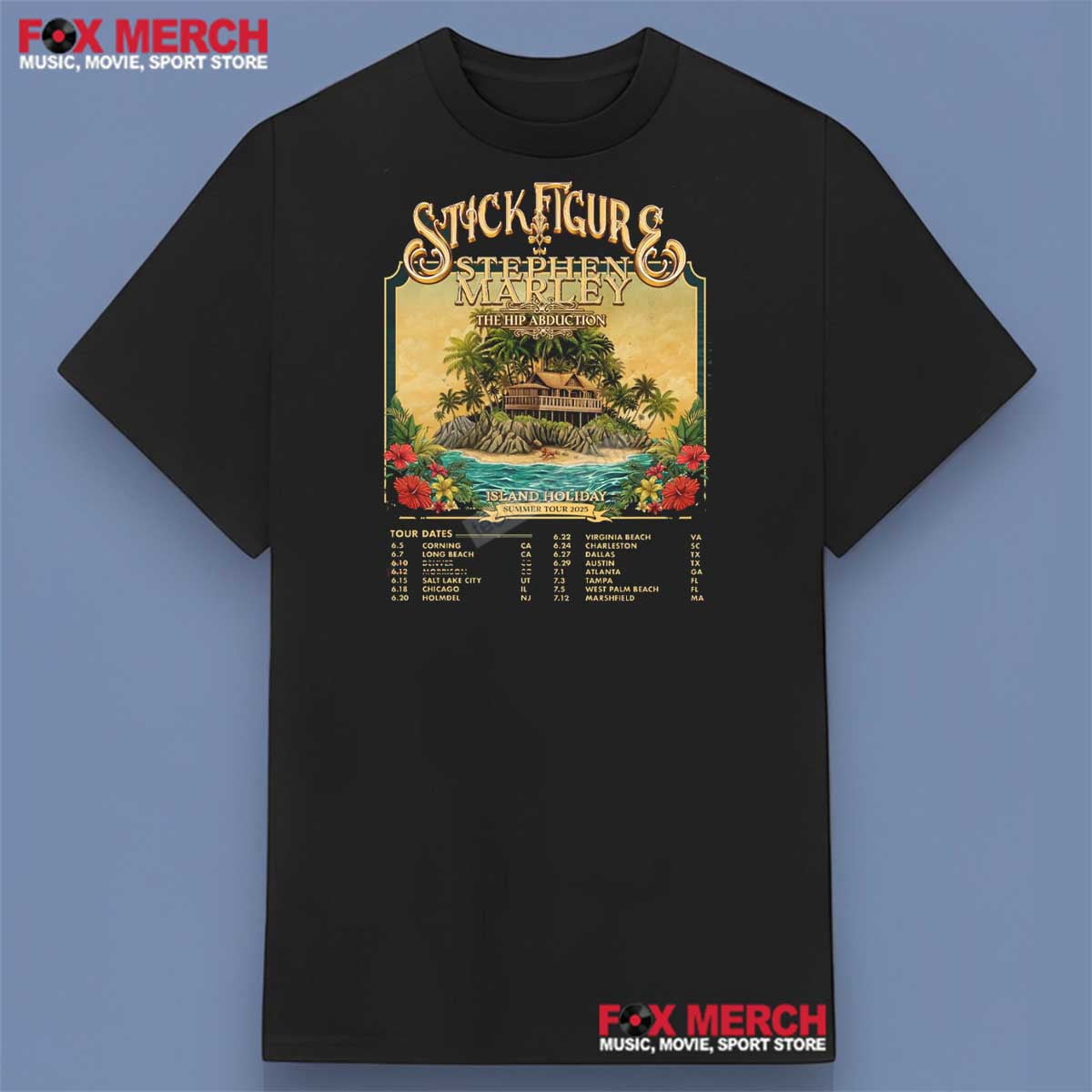 Stick Figure Stephen Marley Tour 2025 Shirt, Unisex Short Sleeve T ...
