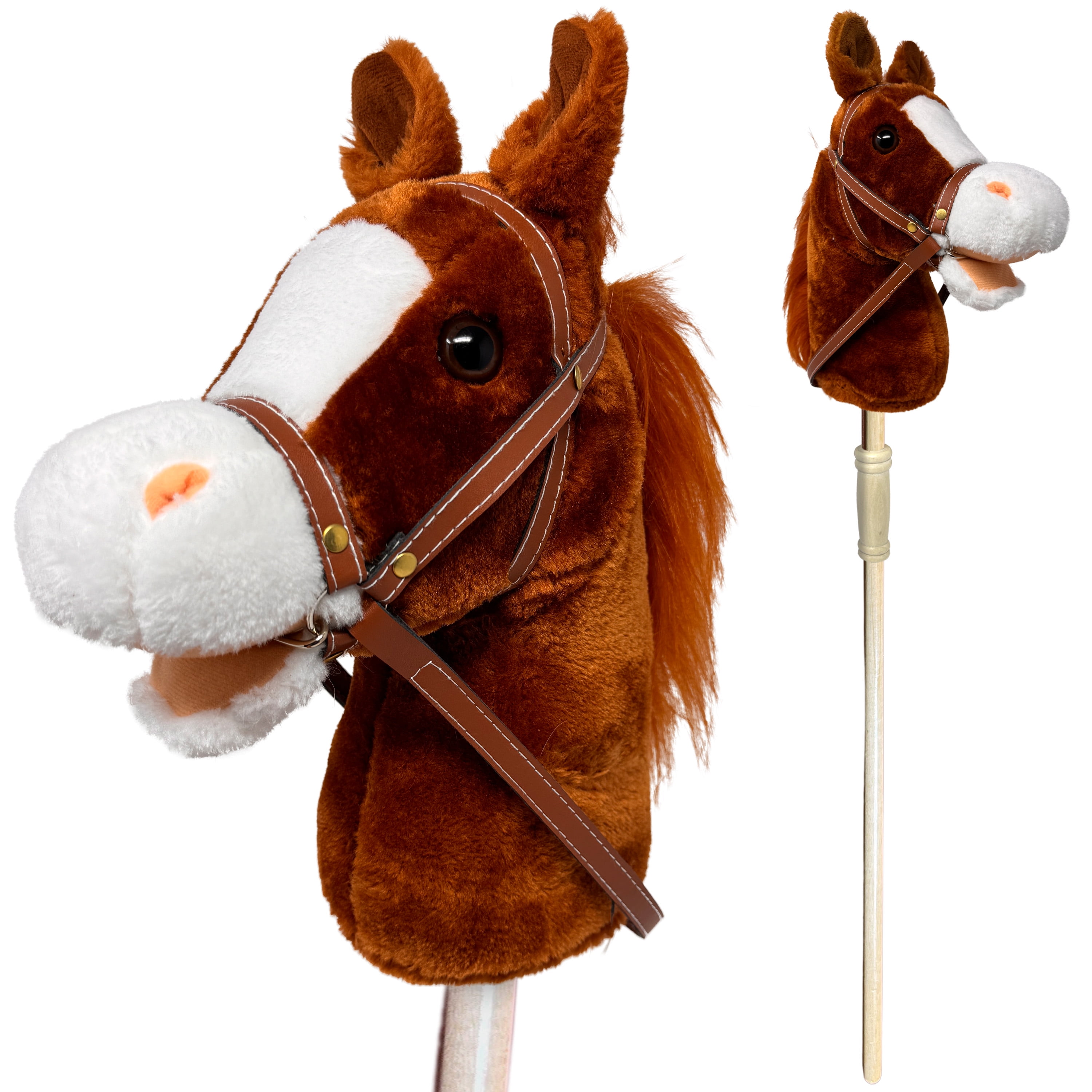 Handcrafted Plush Stick Horse Toy for Kids | Walking & Riding Play ...