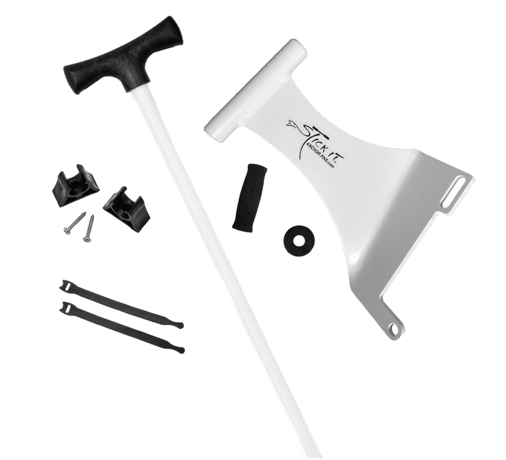 Stick It Anchor Pins for Shallow Water-White Left/Port Side Motor Mount ...