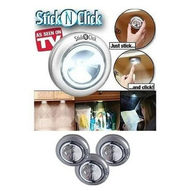 LED Stick N Click Lights (Set of 3) - Quick, Easy, and Portable ...