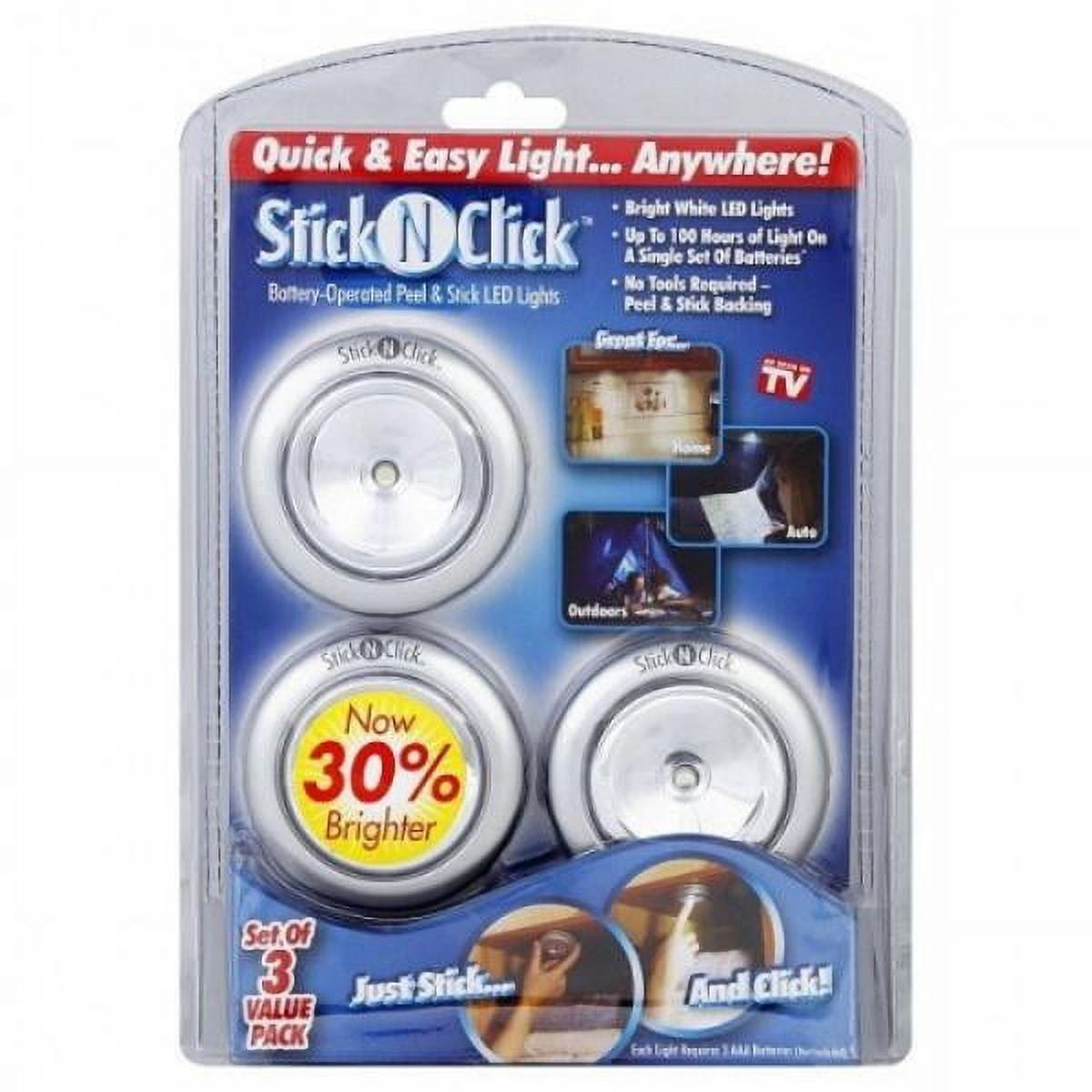 Stick N Click Lights (Set of 3) - Walmart.com