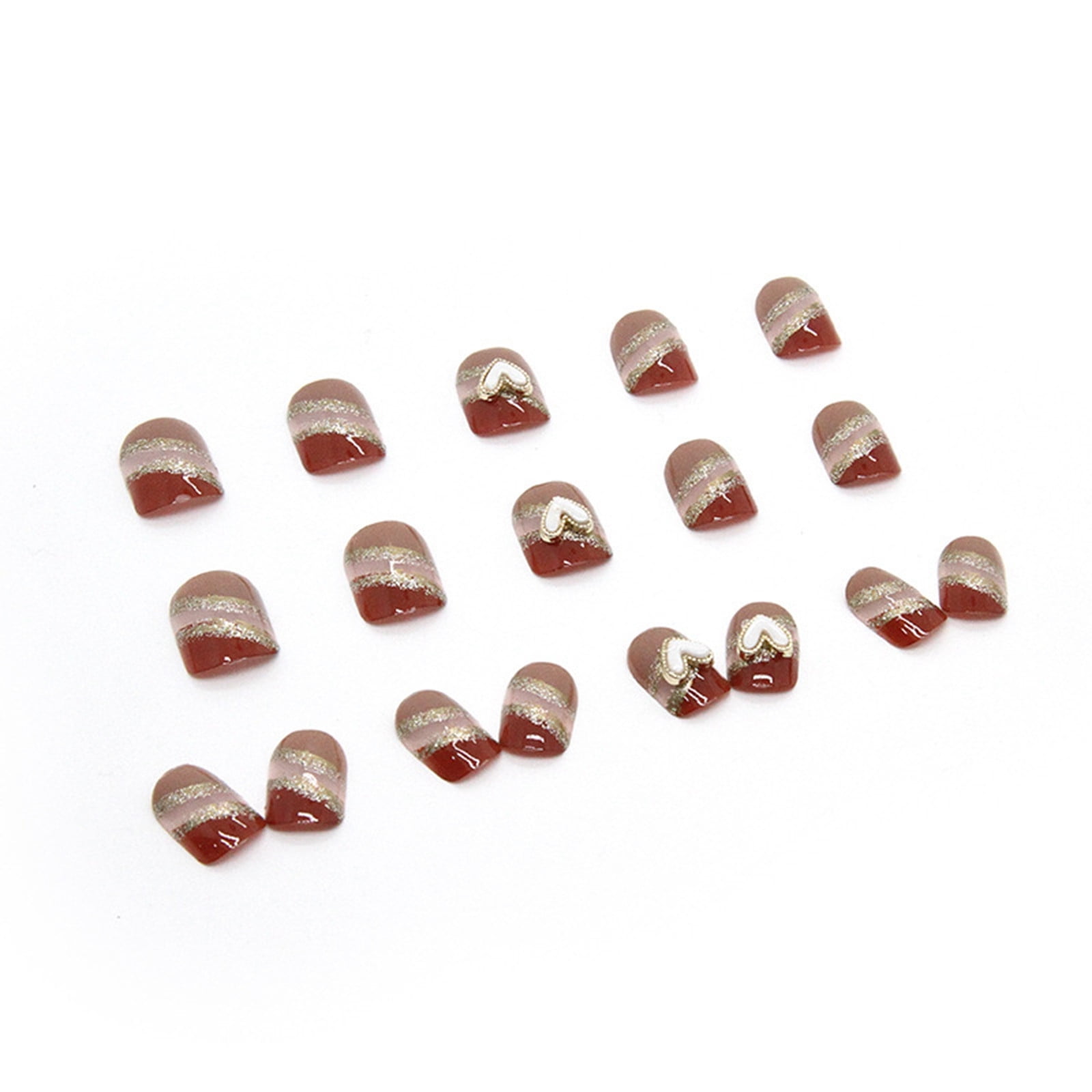 Stick on Nails Coffin Press on Tips Short Ballerina Nail Tips Half ... Stick on Nails Coffin Press on Tips Short Ballerina Nail Tips Half ...