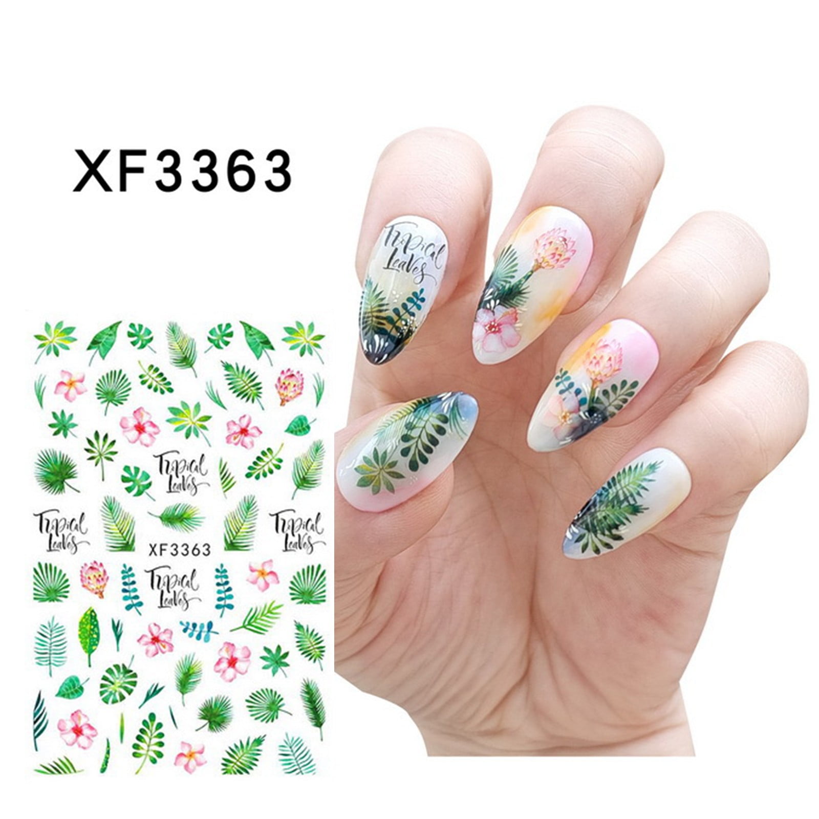 Stick on Nails Impress Nail Little Girl 3d Nail Stickers Rhinestones ...