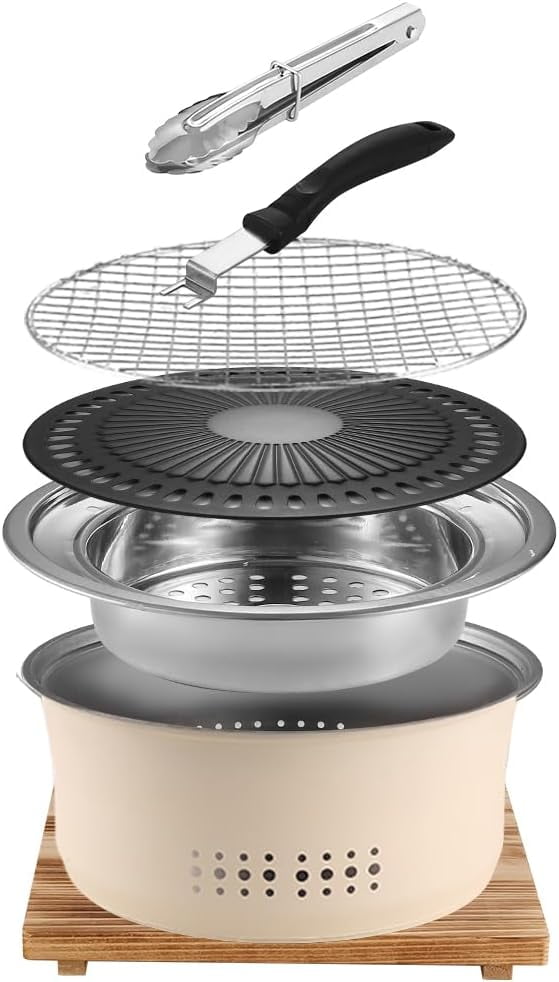 Stick,Round,Barbecue or Hot Pot, Boiling Water,Charcoal Stove for Home ...