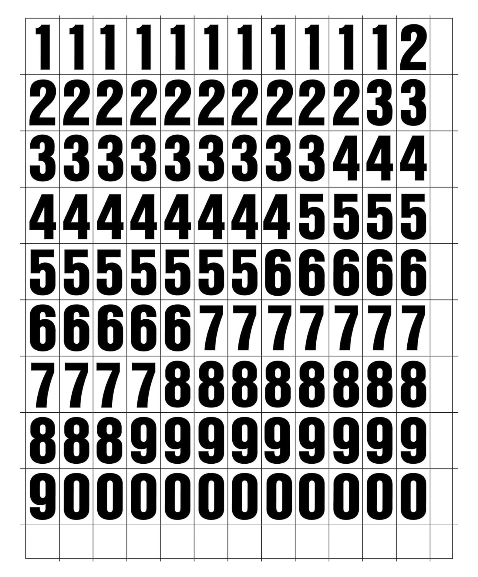 Stick on Vinyl Lettering, Numbers, Self Adhesive Reflective Numbers ...