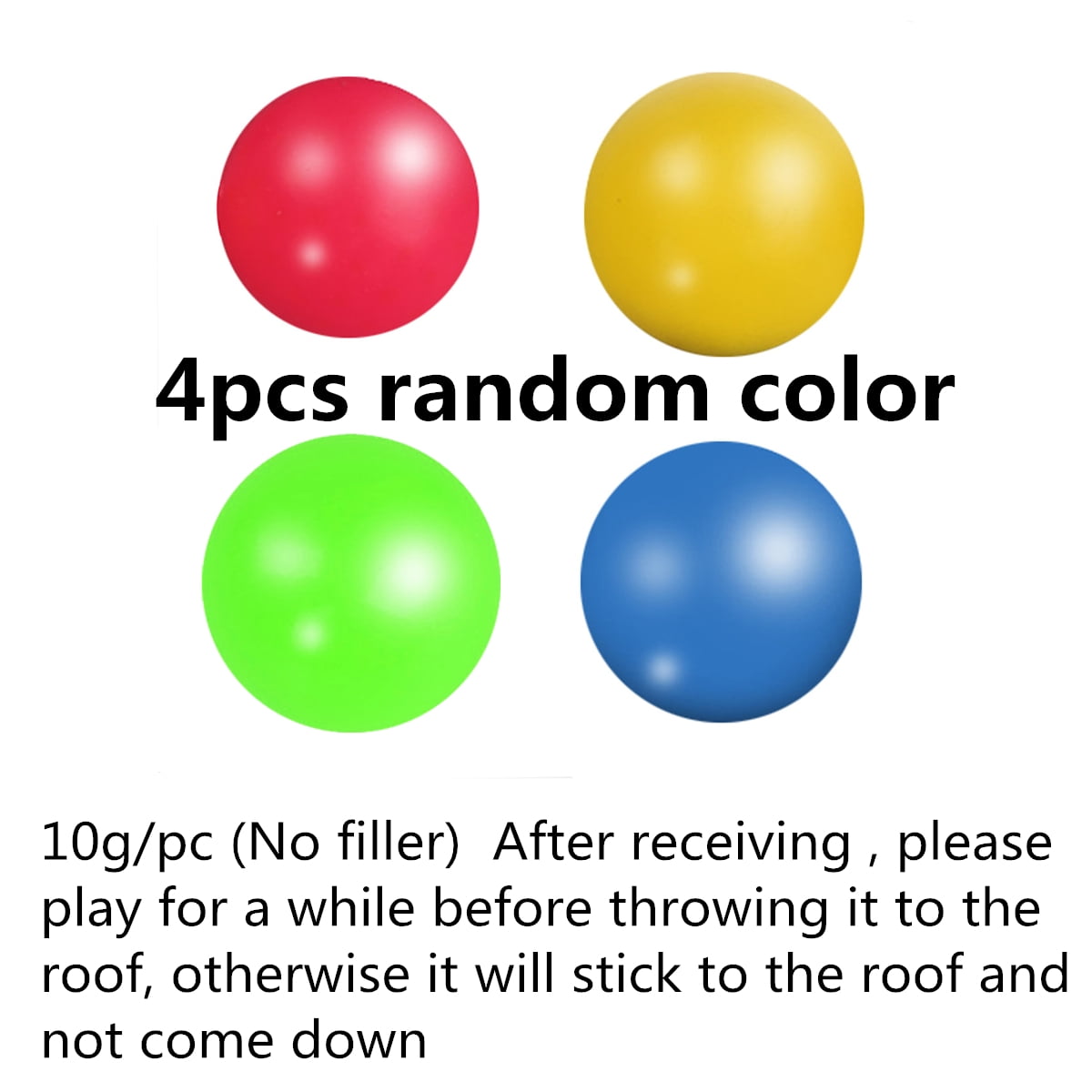 Stick Wall Ball Sticky Ball Catch Throw Ball Glob Novelty For Kids Boys ...