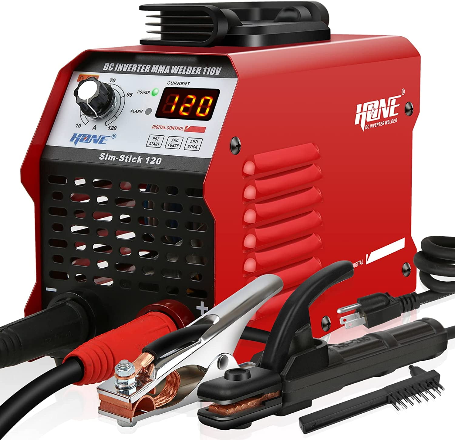 Stick Welder 110V, Actual 120Amp Smart Hot Start Arc Force Anti-Stick ...