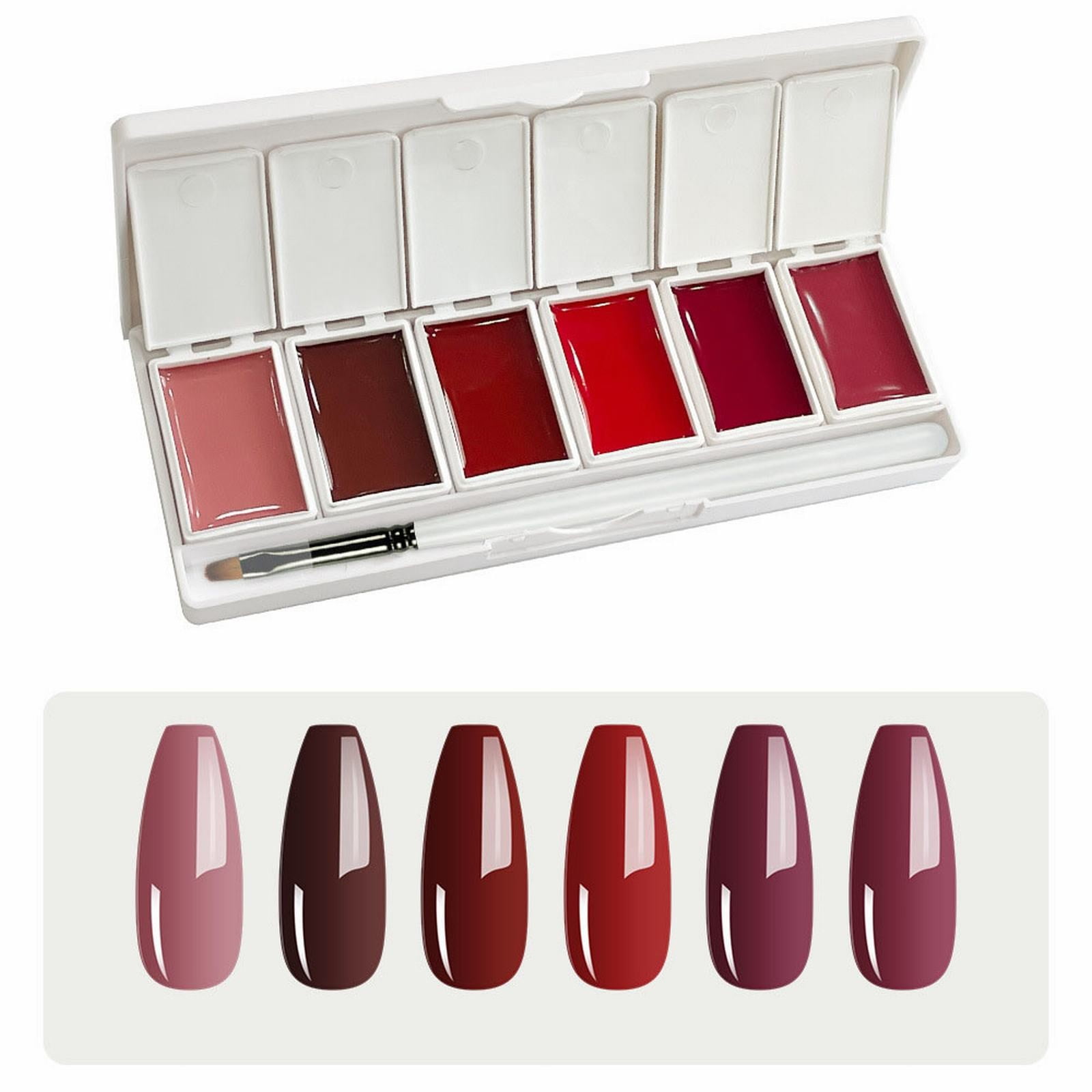 Stick on Nails Short 36 Color Japanese Solid Nail Polish Gel Set Eye ...