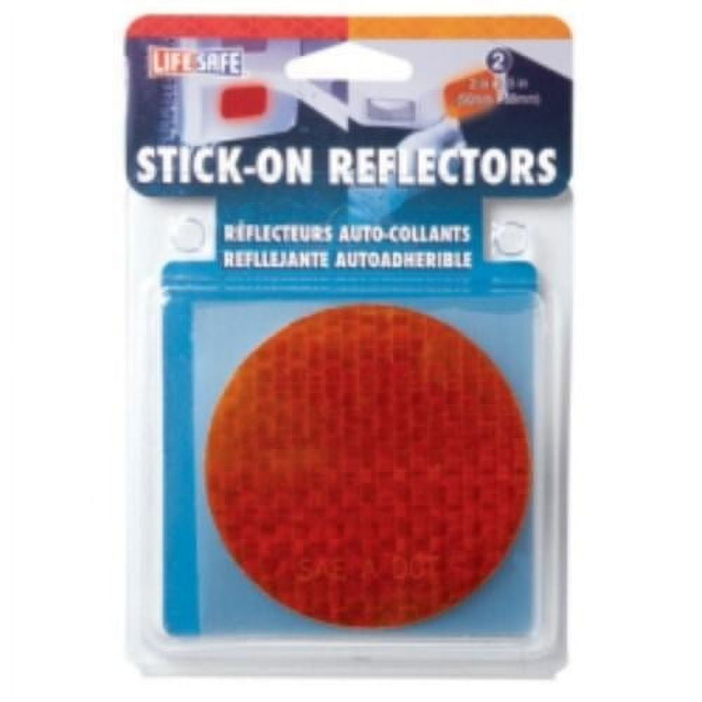 Stick-on Reflectors, 3" Diameter Red Circle, Highly Reflective ...