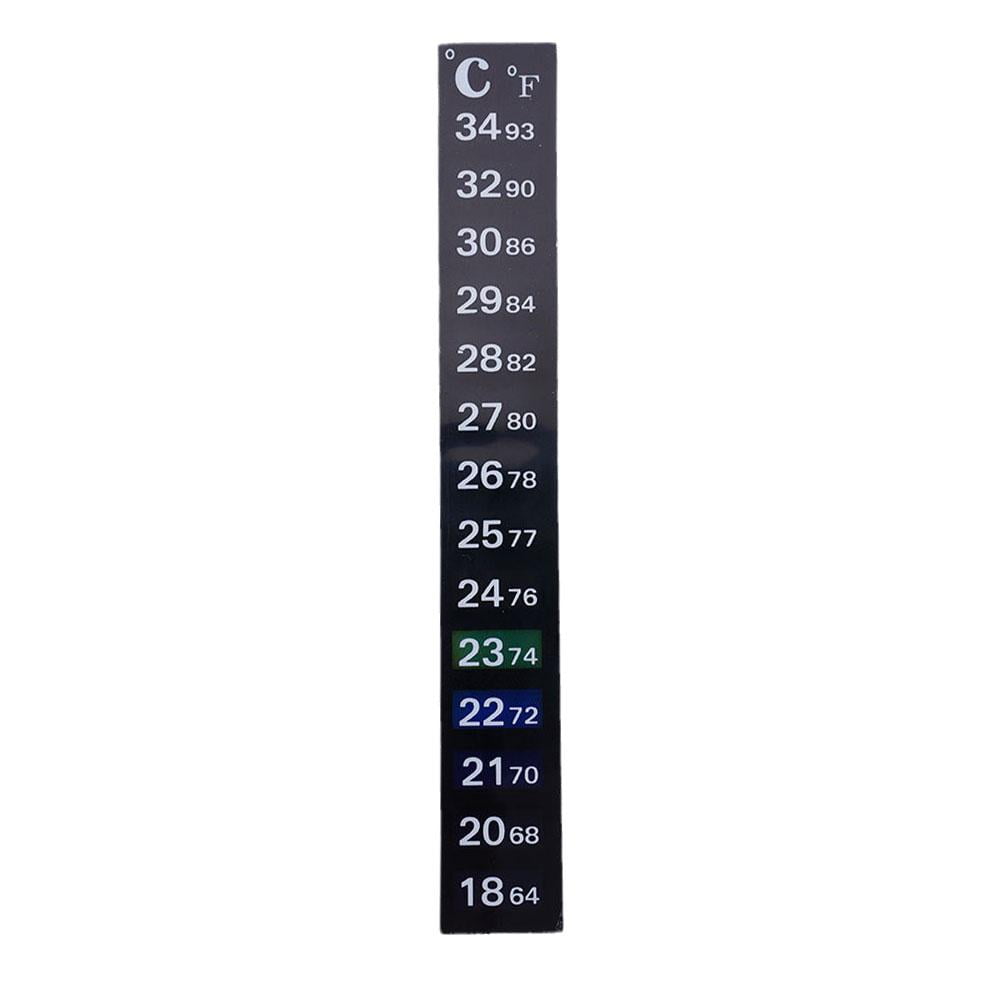 StickOn LCD Flat Thermometer for Aquarium Fish Tanks and Windows Prof ...