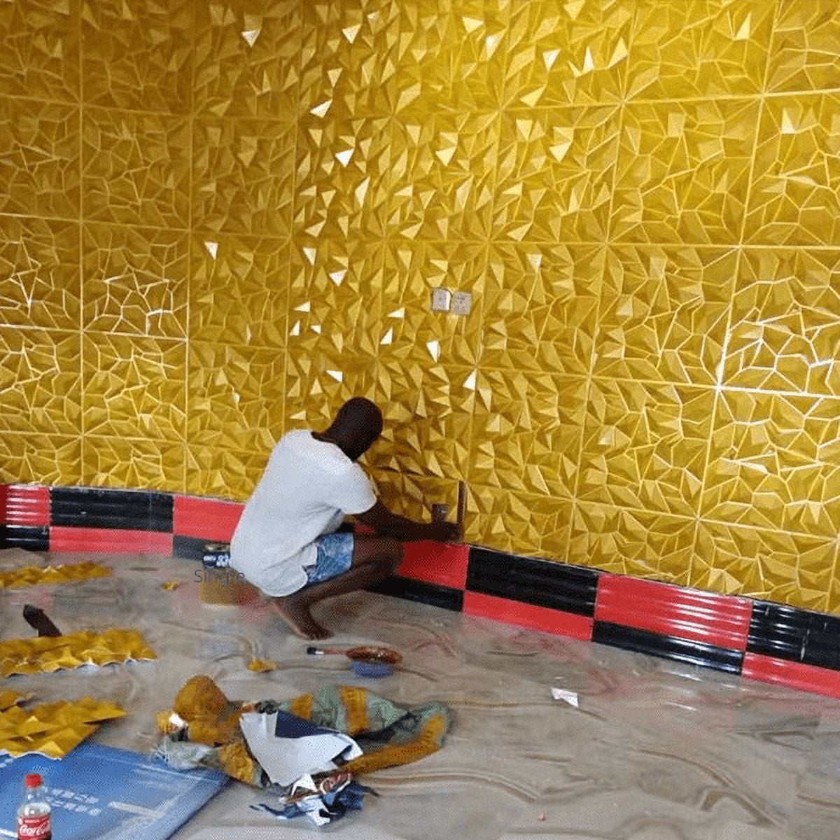 Sticker 3D European Pastoral Bedroom Self-Adhesive Home Living Room TV ...