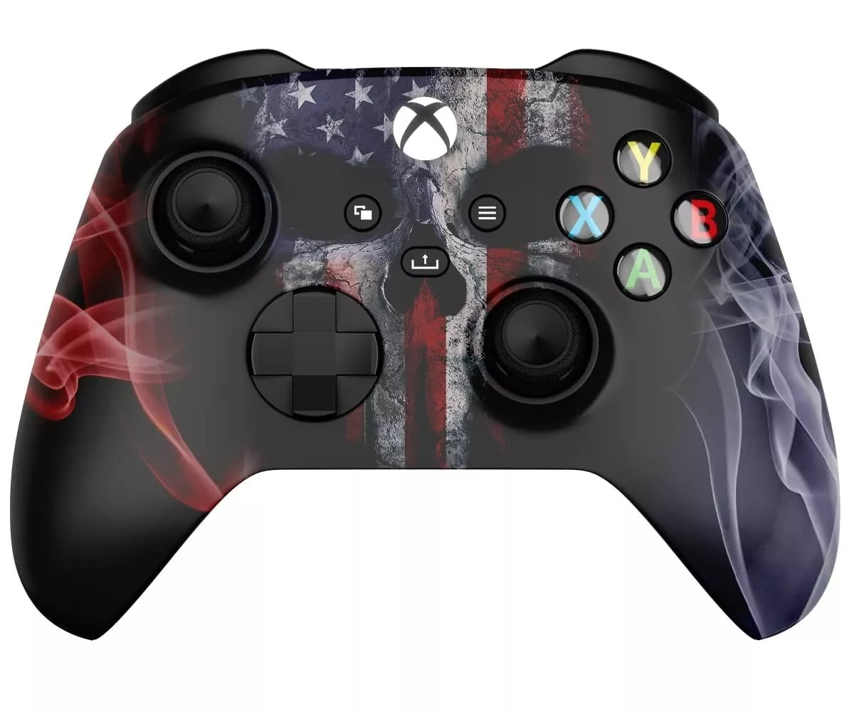 American Skull Xbox One X UN-MODDED Custom Controller Unique Design ...