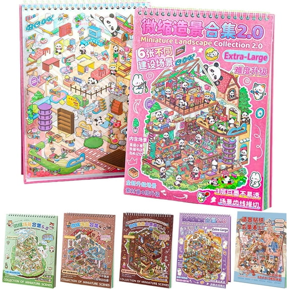 Sticker Book Collection, 800+ DIY Sticker Scenes, Craft Kit for , Mix ...