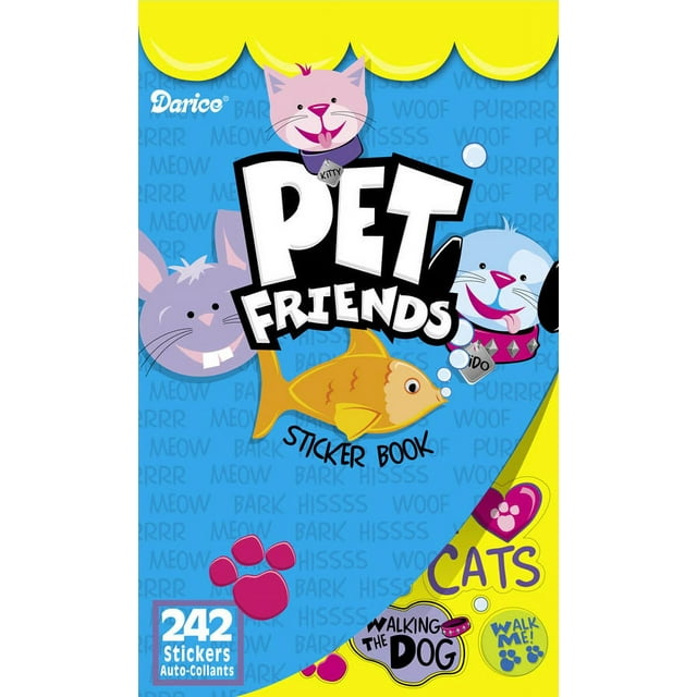 Sticker Book Pet Friends 242Pc - Walmart.com