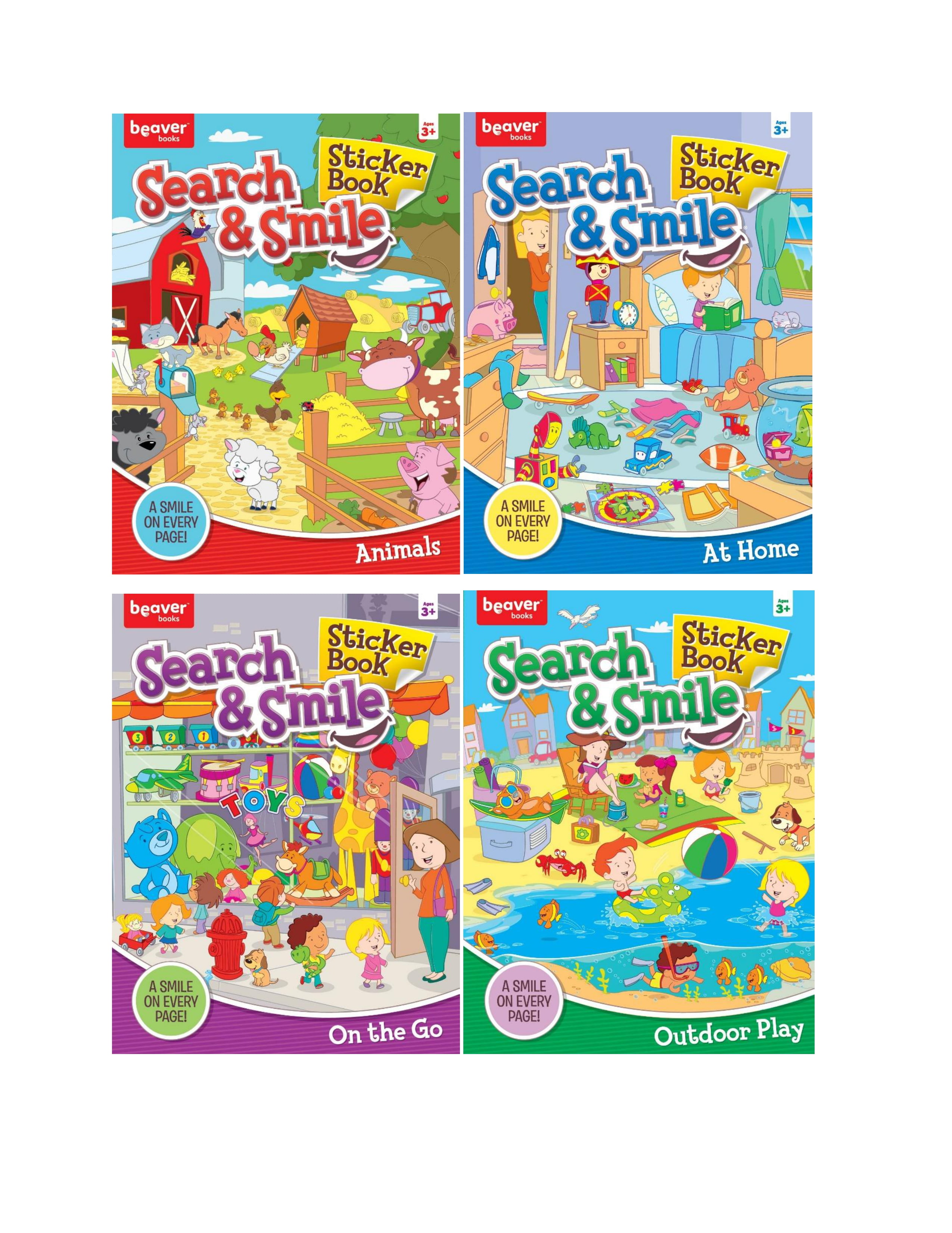 Sticker Books for Kids Ages 3+ - Set of 4 sticker Books with Fun ...
