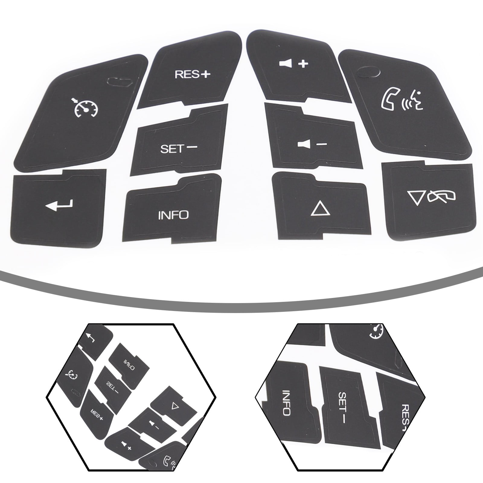 Sticker Button High Grade Vinyl Car Repair Decals Stickers Car Steering ...