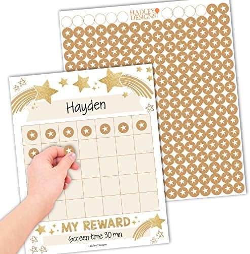Sticker Chart for Kids Behavior Home & Classroom - 25 Reward Chart for ...