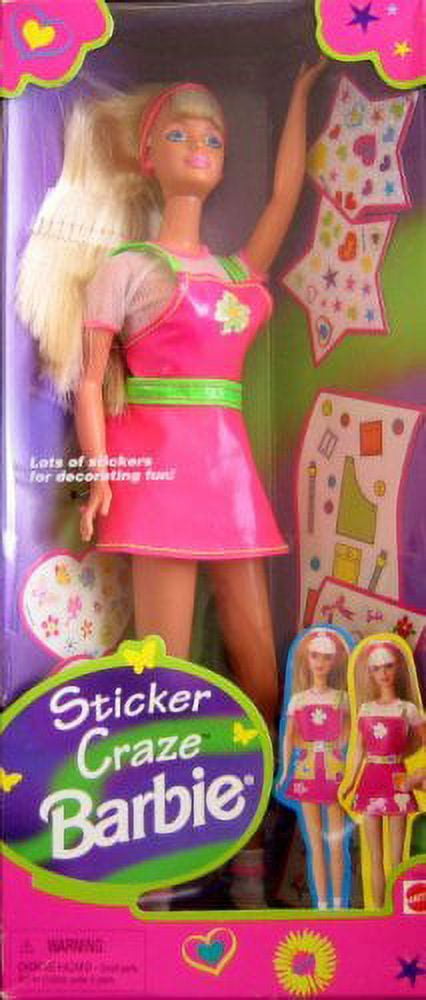 Sticker Craze Barbie Doll w Stickers (1997) - Walmart.com