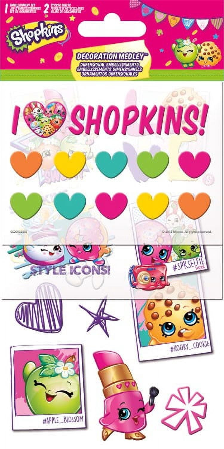 Sticker Decoration Medley - Shopkins Games Toys Set Pack sc5054 ...