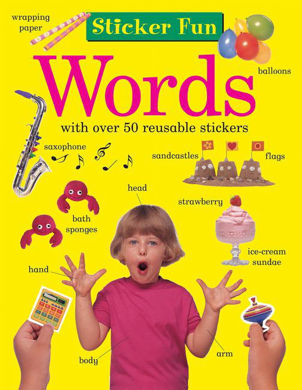 Sticker Fun: Words: With Over 50 Reusable Stickers - Walmart.com