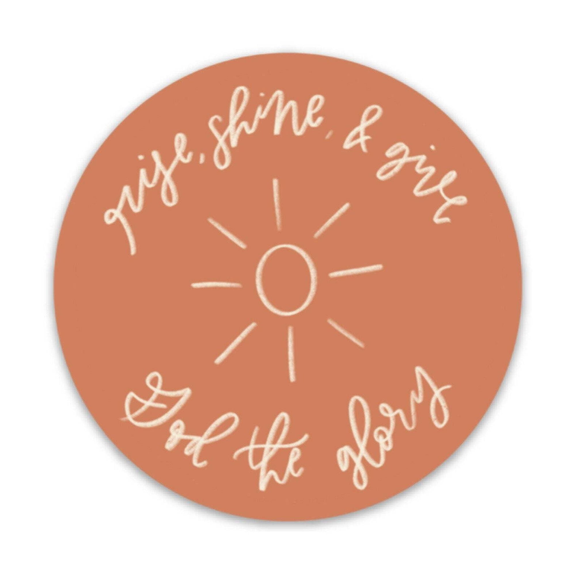 Sticker | Give God The Glory | Circle Sunshine - Walmart.com