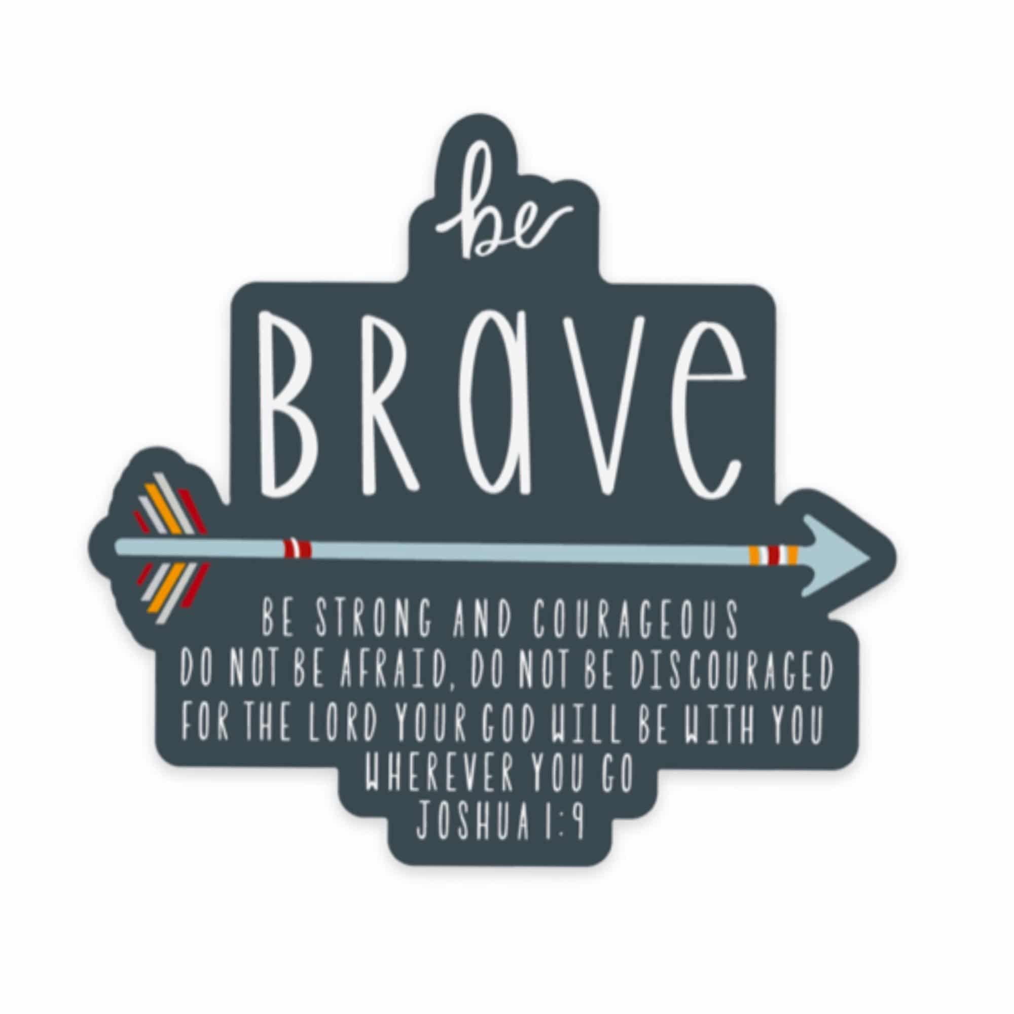 Sticker | Joshua 1:9 | Be Brave - Walmart.com
