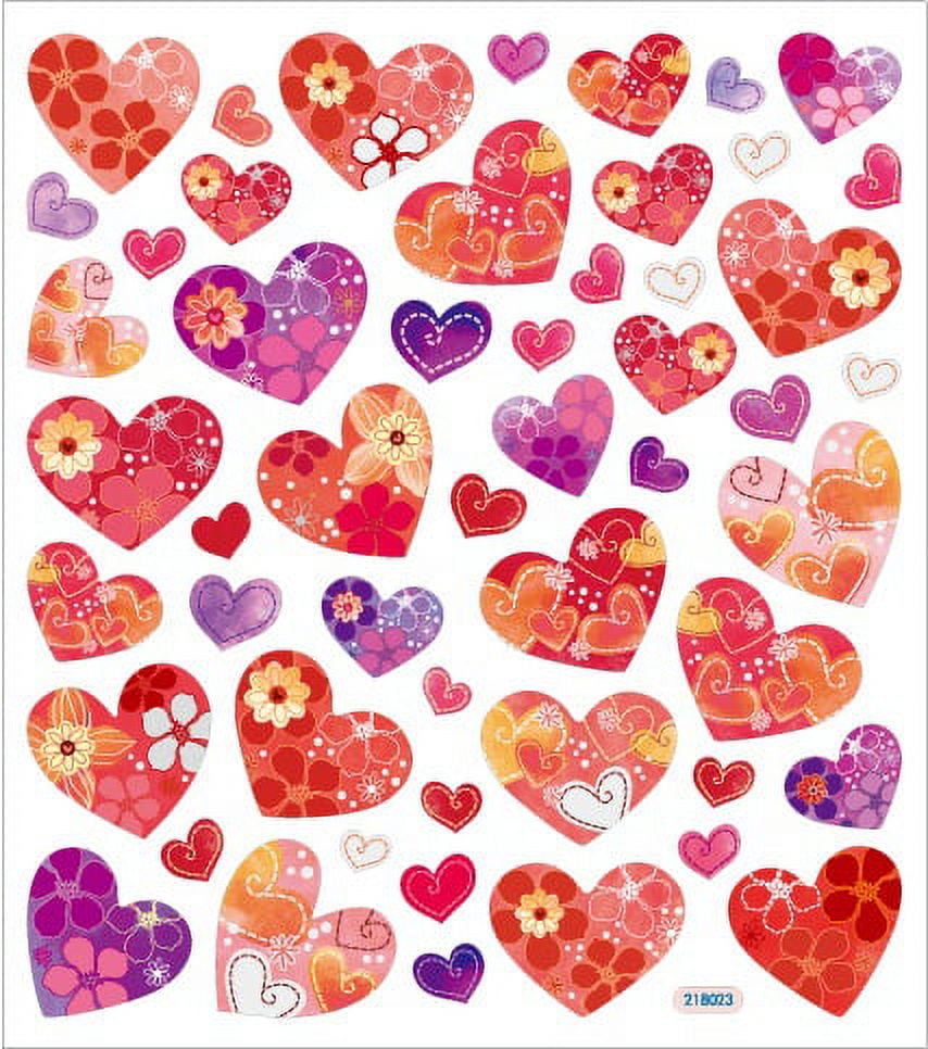 Sticker King Stickers-Hearts With Patterns - Walmart.com