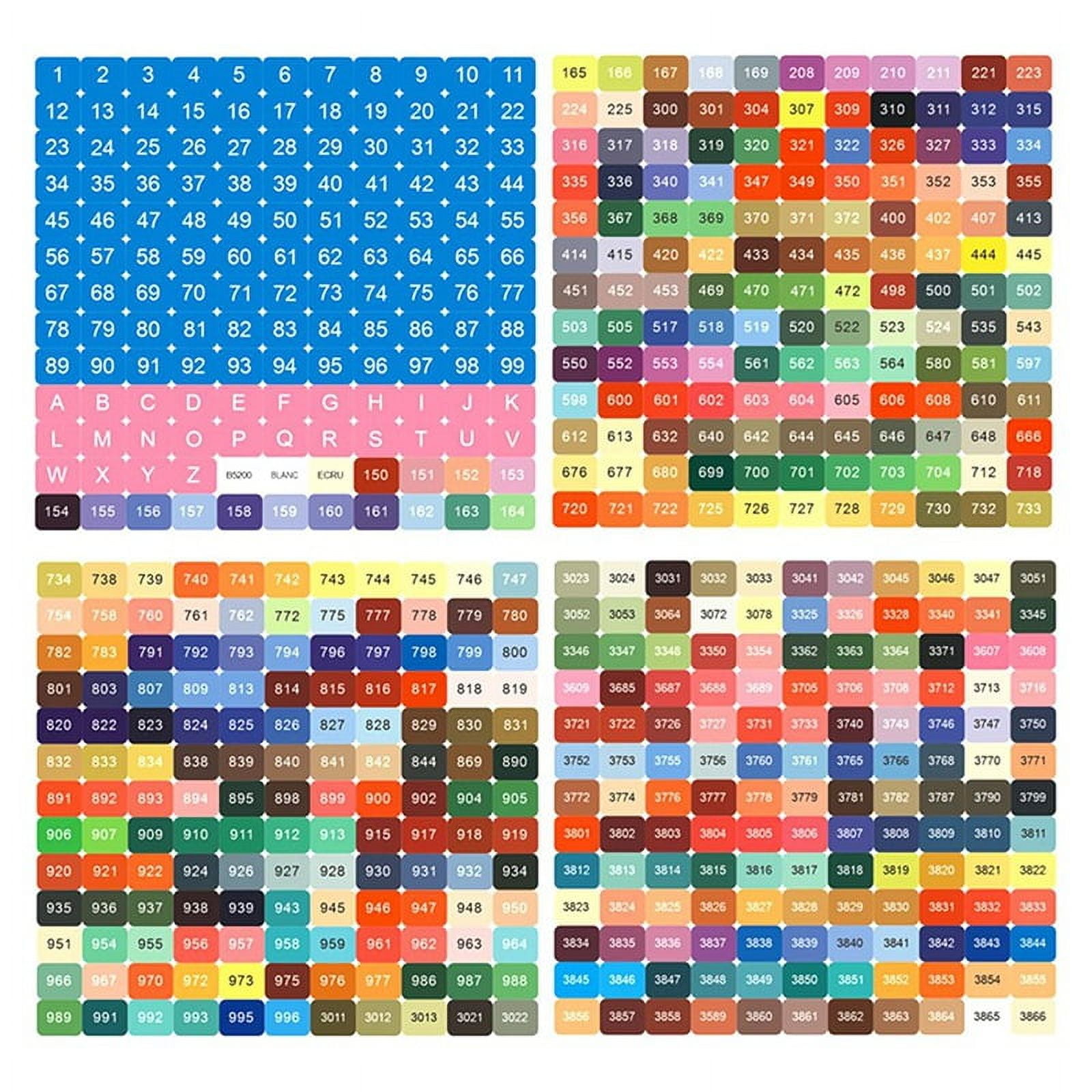 Sticker Label Set,Square Labels Colored Number Stickers,Diamond Art ...