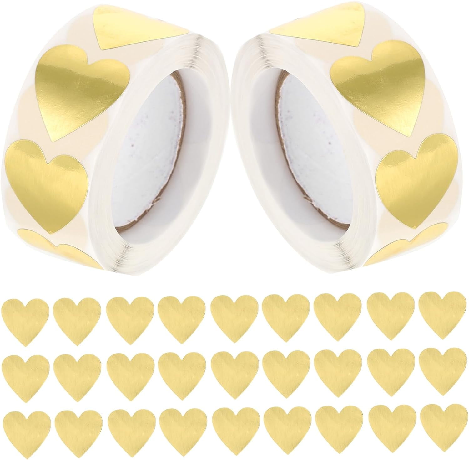 Sticker Labels 2 Rolls of Self-Adhesive Sealing Label Stickers Heart ...