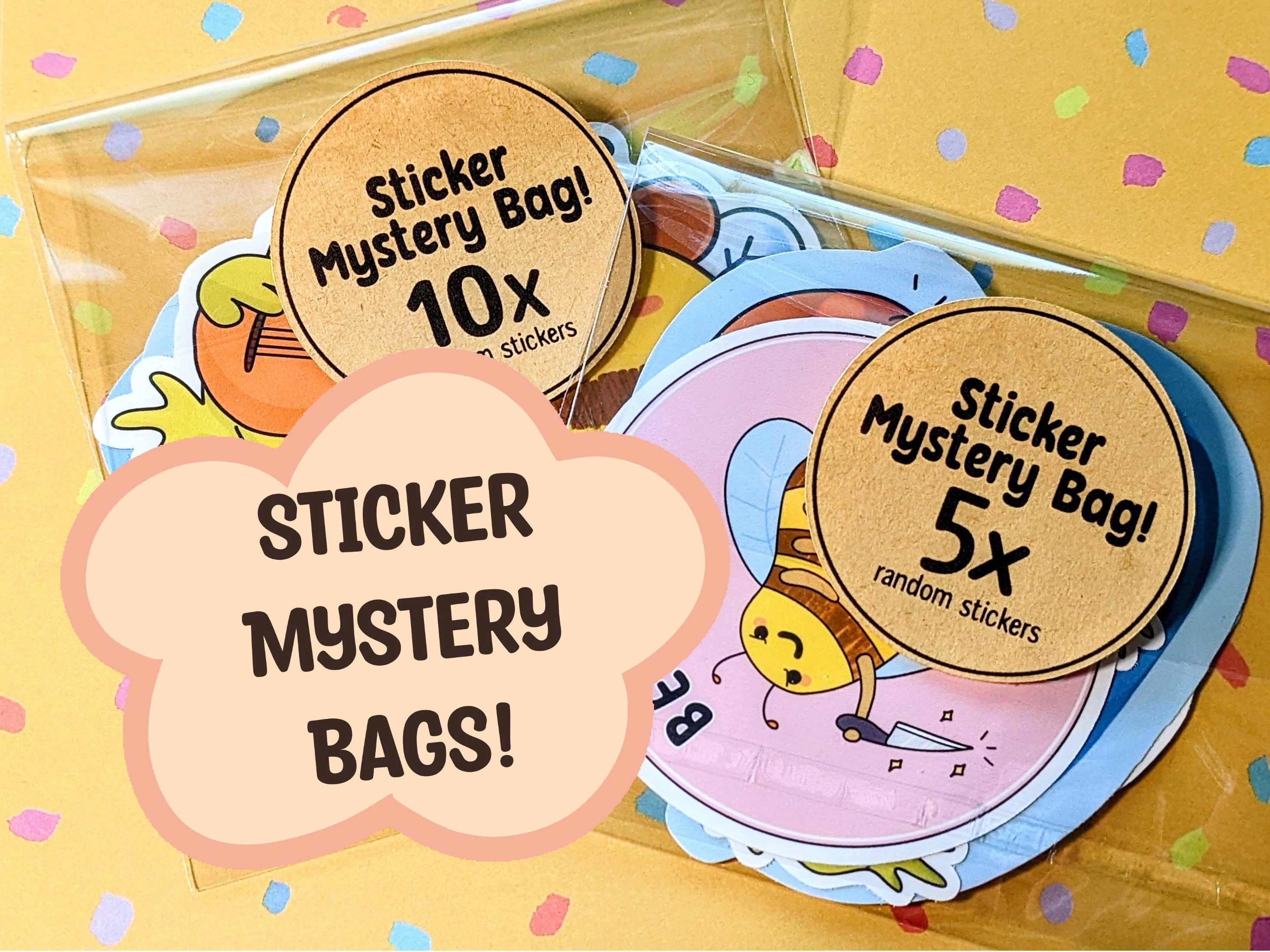 Sticker Mystery Bag 5x or 10x Stickers | Die Cut | Waterproof Vinyl ...