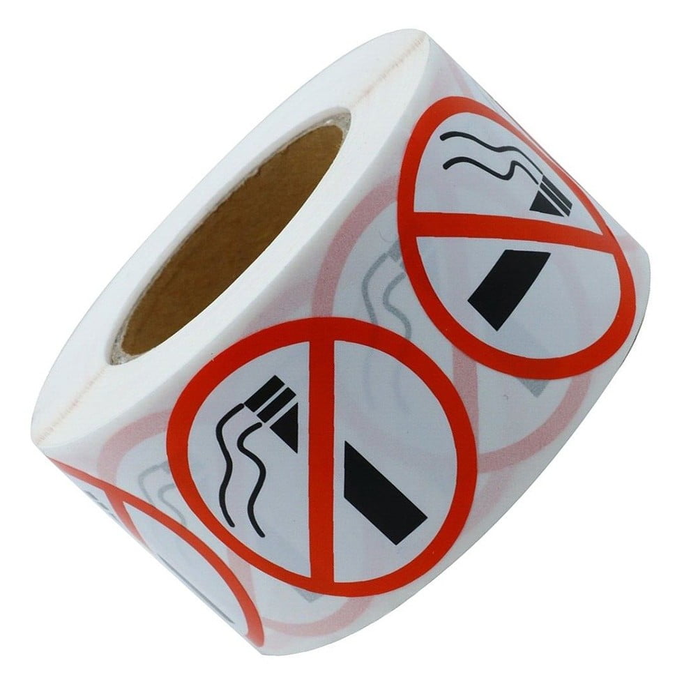 Sticker No Smoking Sign Sticker Adhesive Paper Decal No Smoking Sign ...