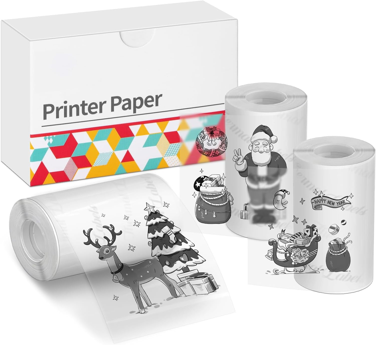 Sticker Paper Clear Thermal Paper 50mm x 3.5m, Transparent Adhesive ...