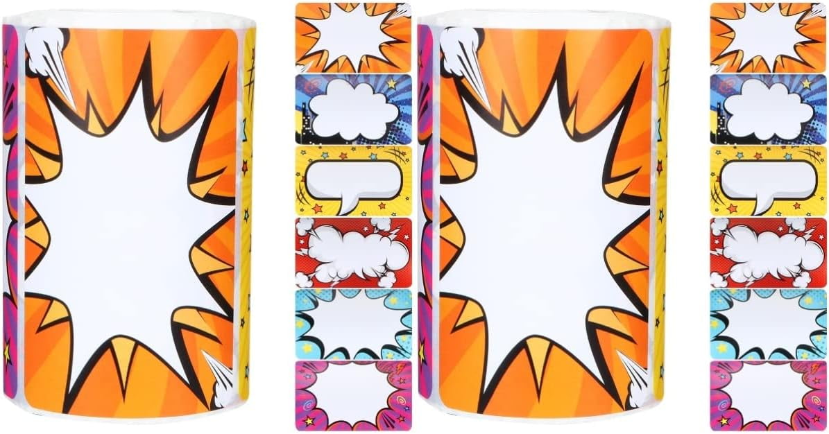 Sticker Paper Matte Adhesive Gift Tags 2 Rolls/ 250pcs Name Label ...