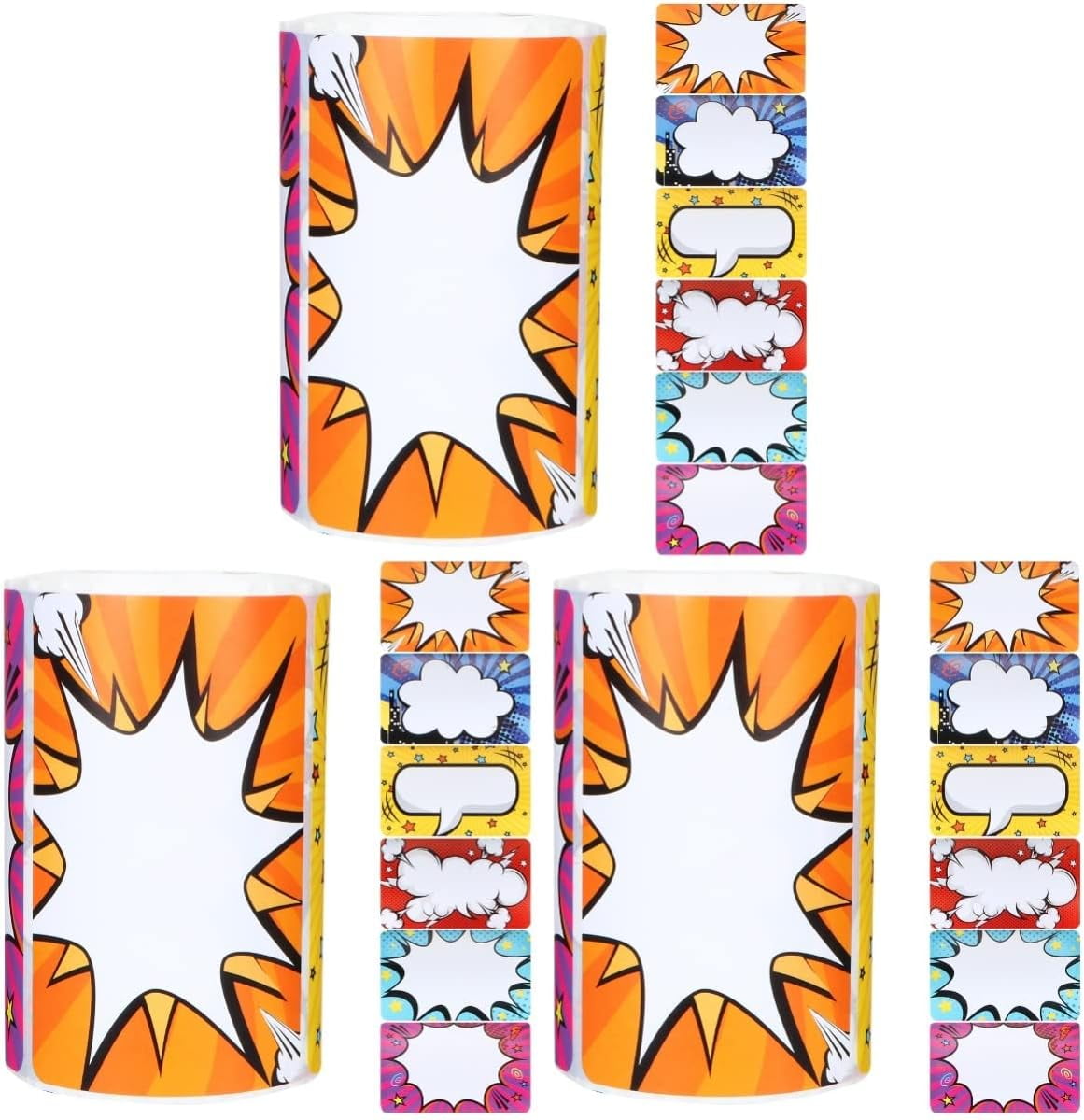 Sticker Paper Matte Blank Gift Tags 3 Rolls/ 250pcs Name Label Sticker ...