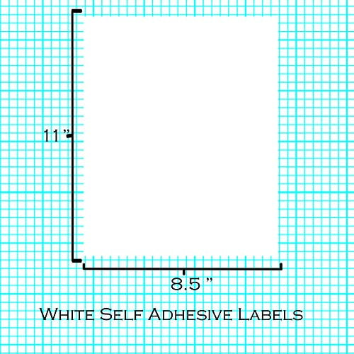 Sticker Paper, Sheets, White Matte, 8.5 x 11 Full Sheet Label, Inkjet ...