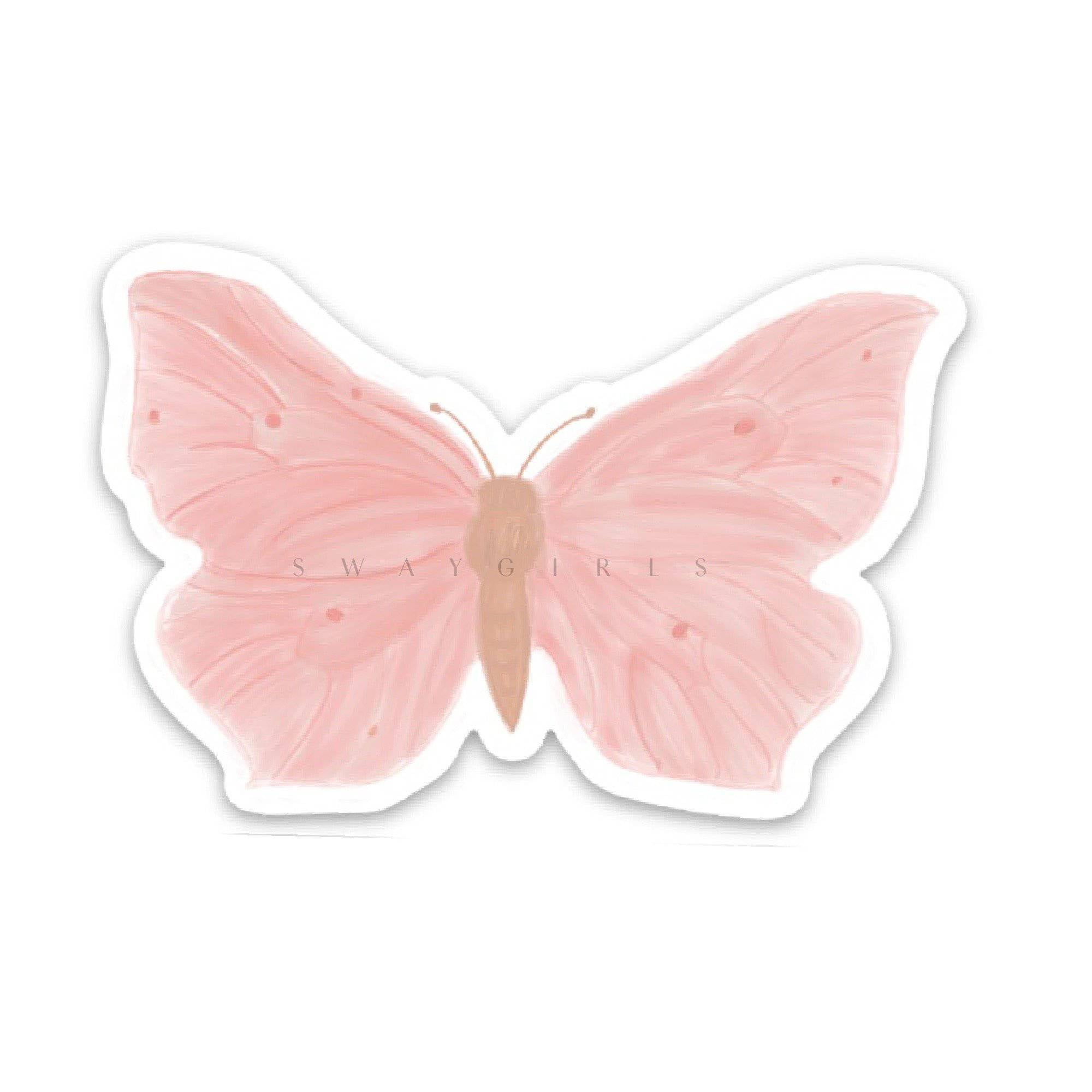 Sticker | Pink Butterfly - Walmart.com