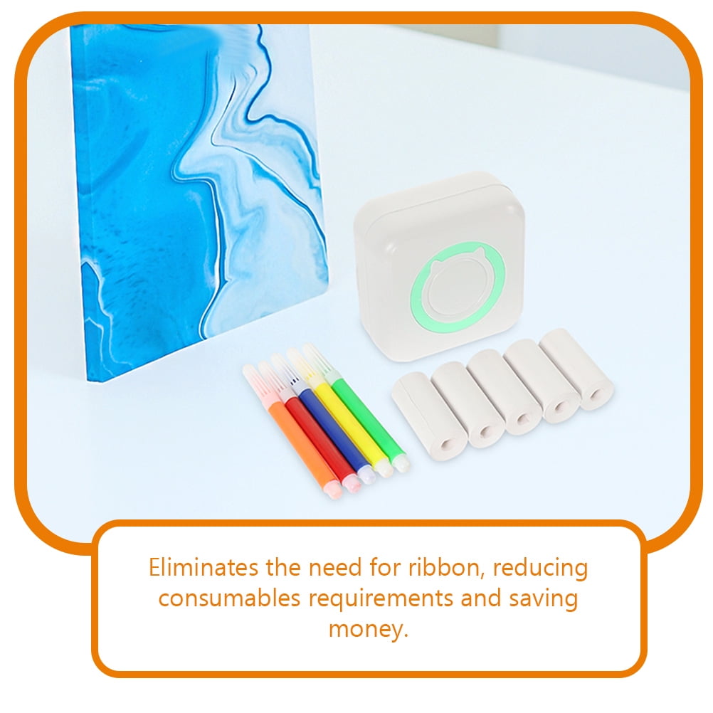 Sticker Printer Colour,4 Sets of Label Maker Portable Label Printer Usb ...