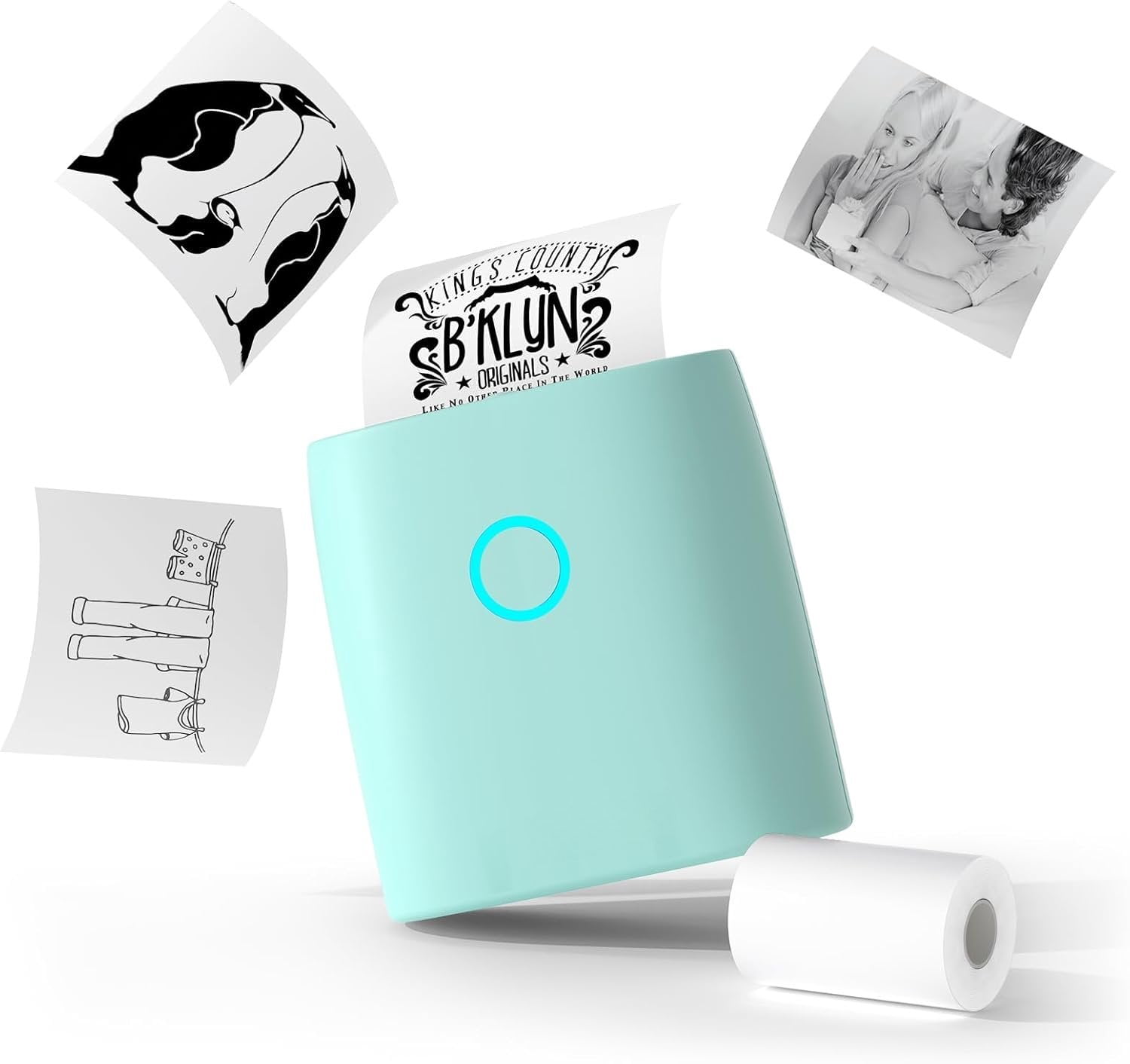 Sticker Printer, Mini Printer for , Thermal Sticker Maker Machine ...