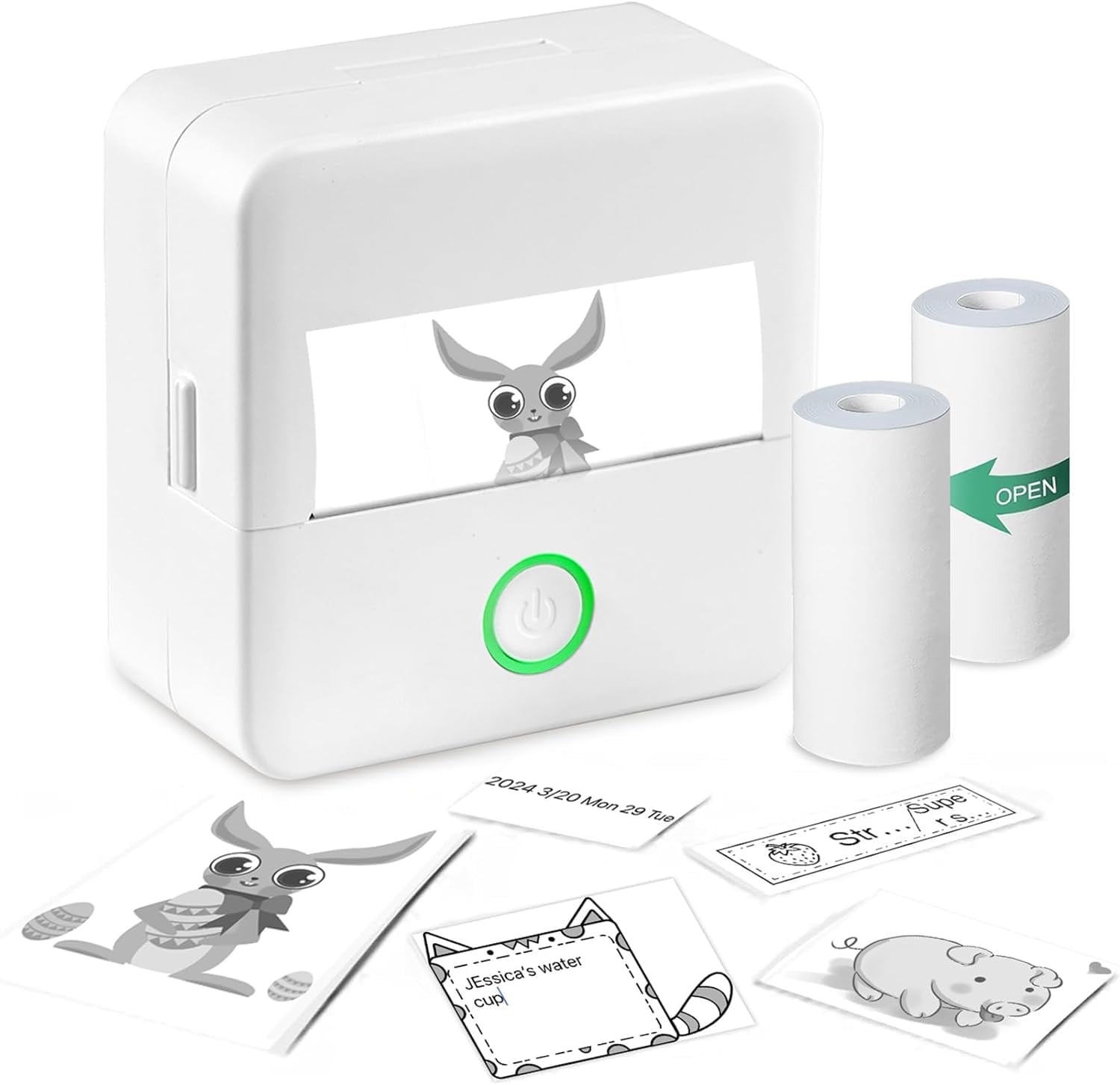 Sticker Printer, Mini Thermal Printer Bluetooth Sticker Maker for DIY ...