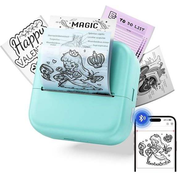 Sticker Printer, Print Pods Mini Printer, Mini Sticker Maker Compatible ...