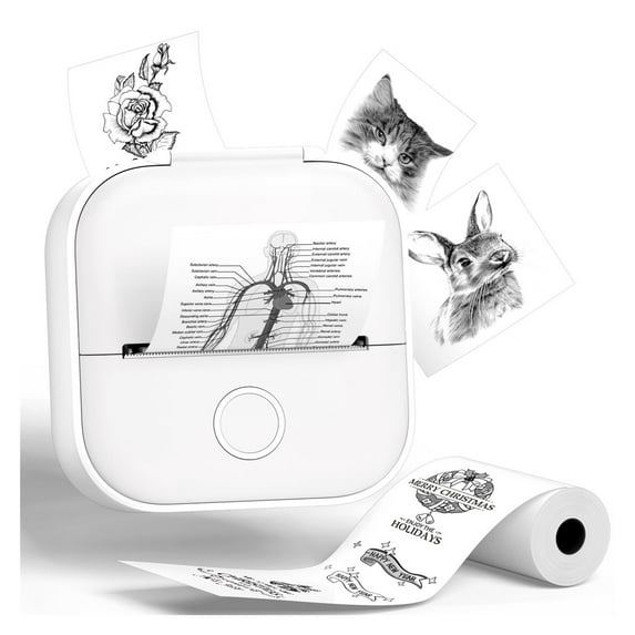 Sticker Printer- T02 Print Pods Mini Sticker Printer Maker, Inkless ...