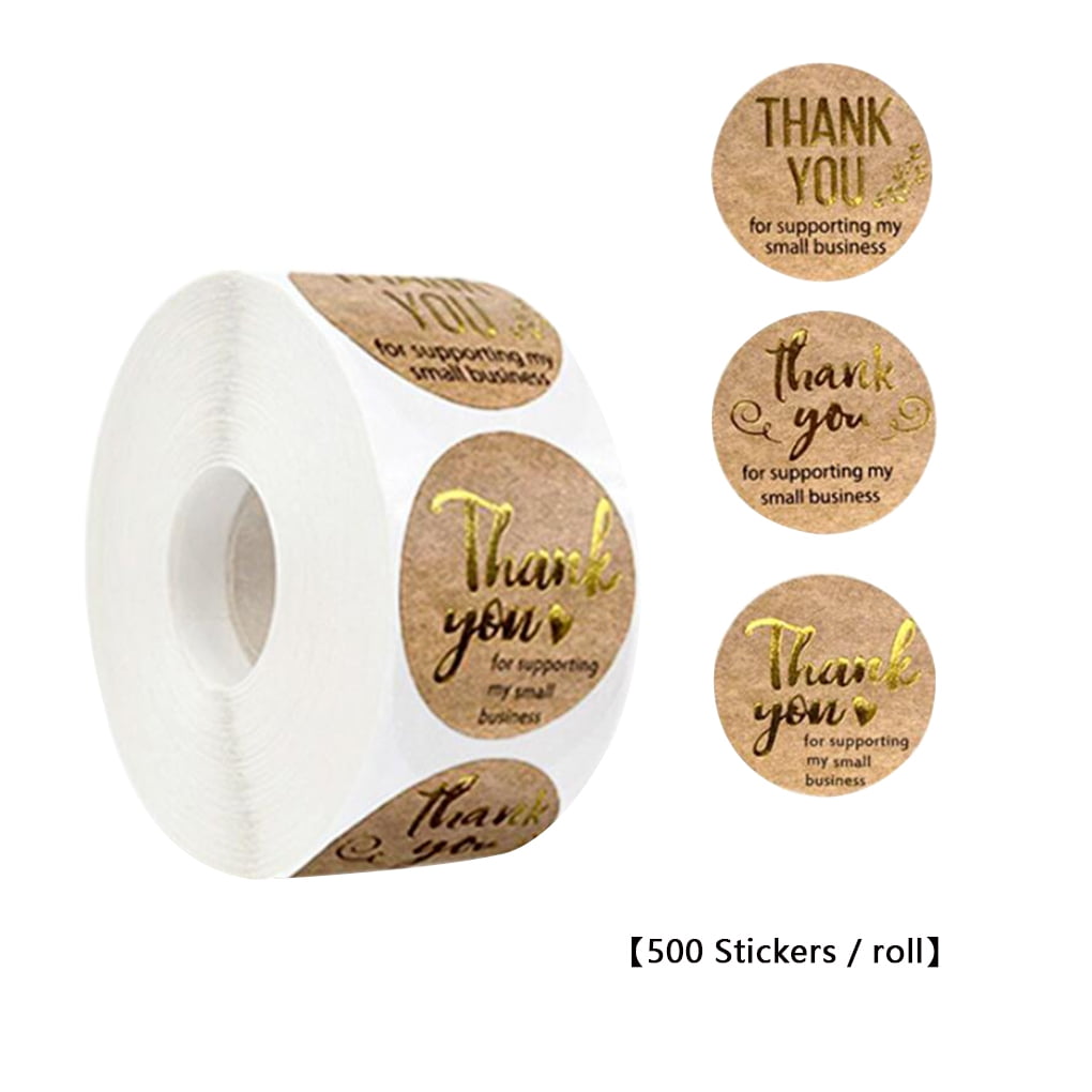 Sticker Roll Kraft Paper Seal Sticker DIY Packaging Label Tape Hand ...