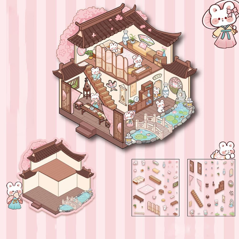 Sticker Scenes, DIY Miniature 3D Scene Stickers, DIY House Sticker ...